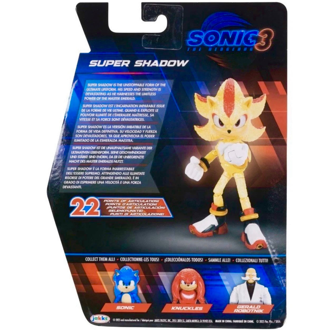 Sonic the Hedgehog 3 Movie 5-inch Super Shadow action figure – Movie ...