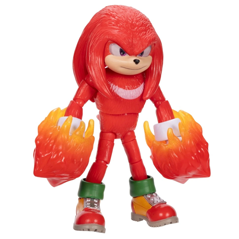 Sonic the Hedgehog 3 Movie 5-inch Knuckles action figure with Fire Fis ...