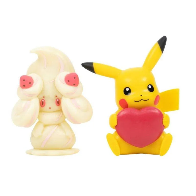 Pokémon Valentine's Day Battle Figure Pikachu & Alcremie Mini Figure 2 ...